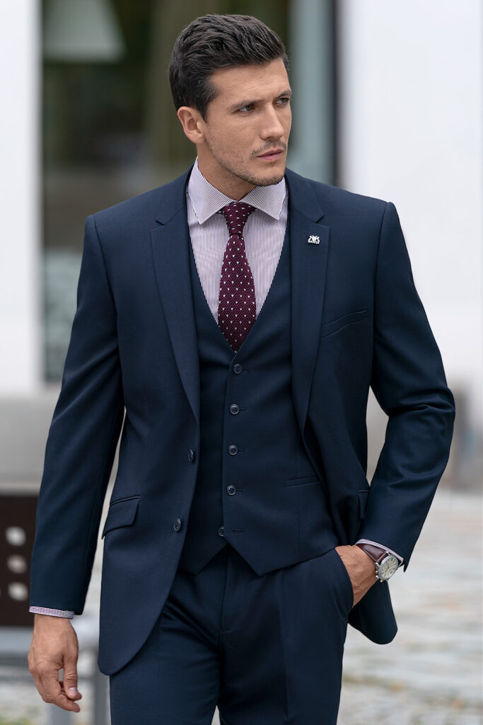 Pánský oblek BANDI Barcone Marin, Tailored Fit